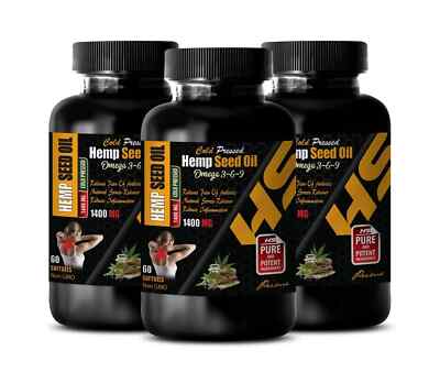 Hemp Seed Capsules for Joint Health - ORGANIC HEMP SEED OIL - Vegan ...