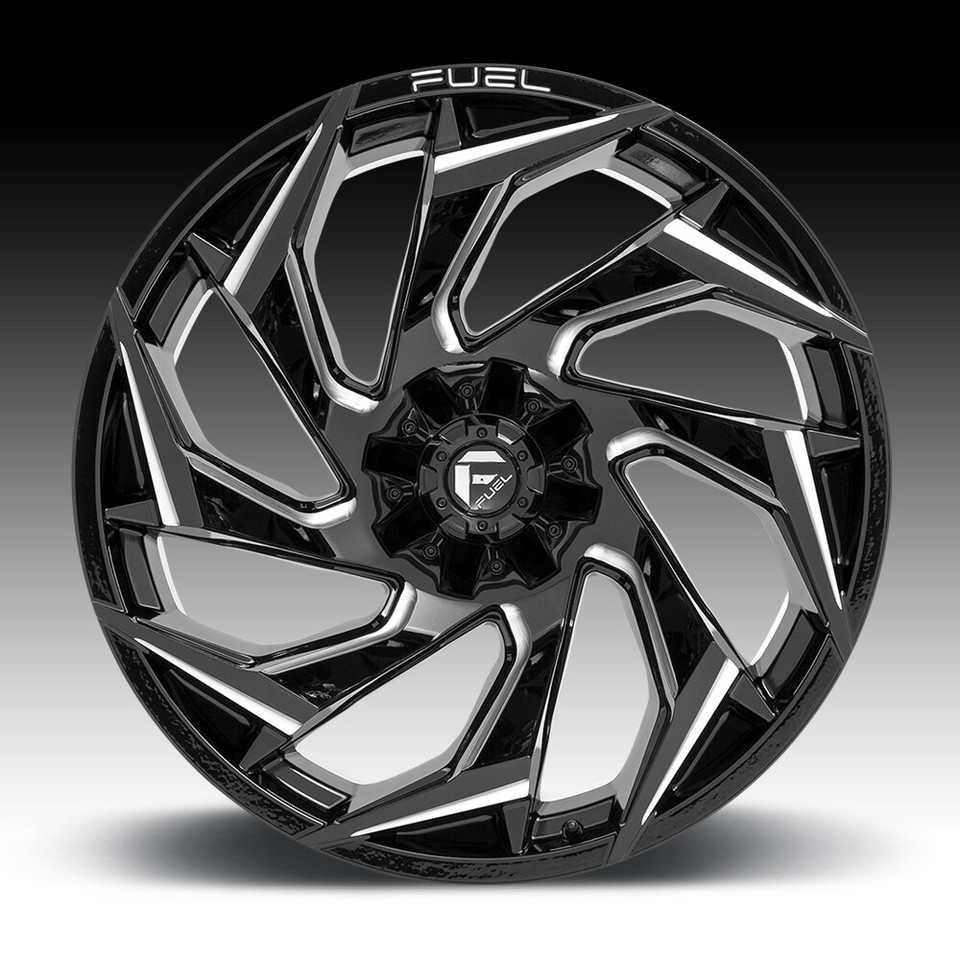 Fuel D753 Reaction Gloss Black Milled 15x8 5x5.5 -18mm (D75315808537 ...