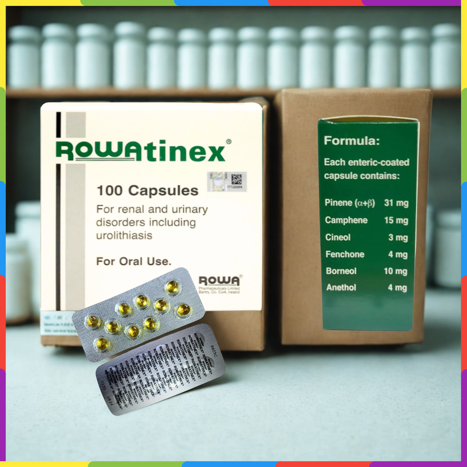 100 Caps Rowatinex for Renal Urinary Tract Stones Helps Urinary Flow ...