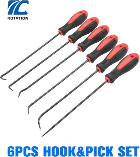 ROTATION Extra Long Precision Hook and Pick Set, 6-Piece Chrome 6pc set ...
