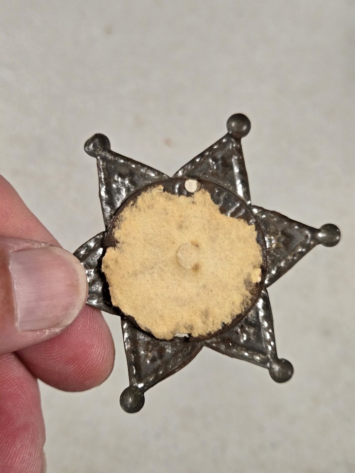 Old Vintage Toy Premium Prize Advertising Cowboy Seth Adams Tin Star ...