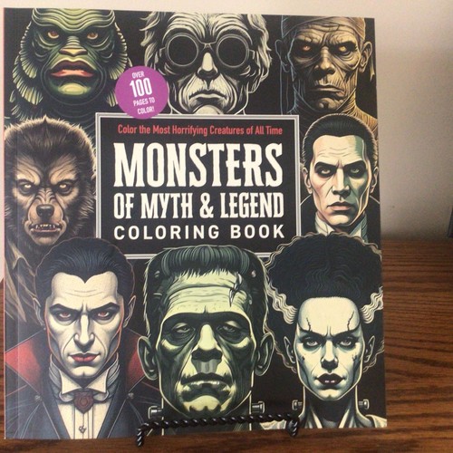 Monsters Of Myth And Legend Coloring Book/100 Pages To Color/New | eBay