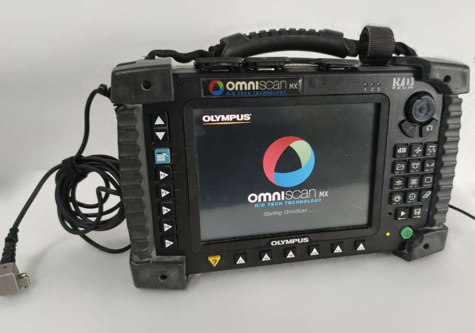 OLYMPUS OMNISCAN MX PHASED ARRAY ULTRASONIC FLAW DETECTOR NDT w OMNI-M ...
