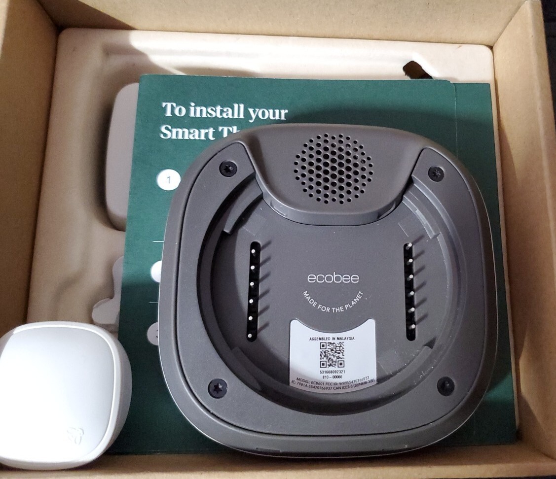 Ecobee ECB601 Smart Thermostat Premium Black New Open Box 627988004006 ...