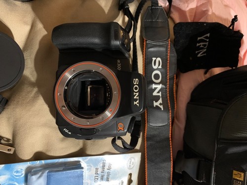 Sony Alpha a300 10.2MP Digital SLR Camera - Black with extra lenses ...