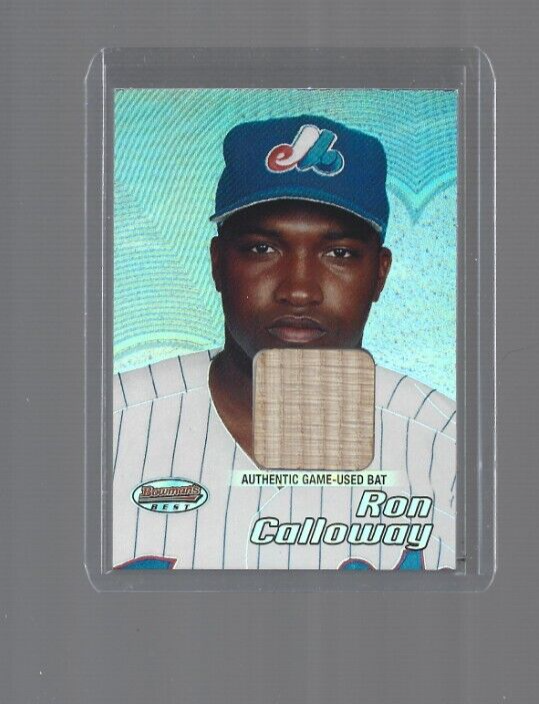 2002 Bowman's Best Ron Calloway Rookie Game Used Bat Card Expos | eBay