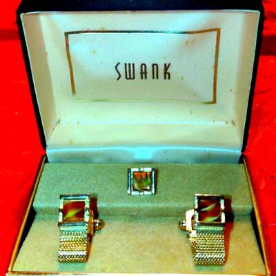 Gorgeous Swank cufflink set with tie pin | eBay