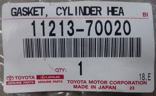 11213-70020 Toyota Gasket, cylinder head cover 1121370020, New Genuine ...