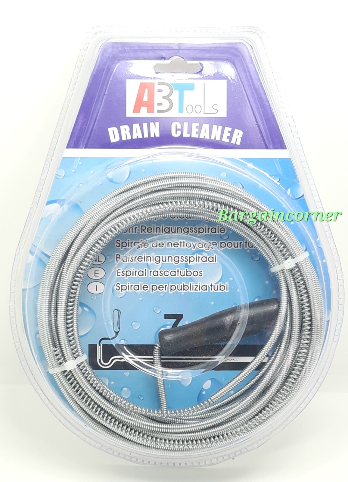 Drain Unblocking Spring Snake Wire Rod Unclog Sink Shower Pipe ...