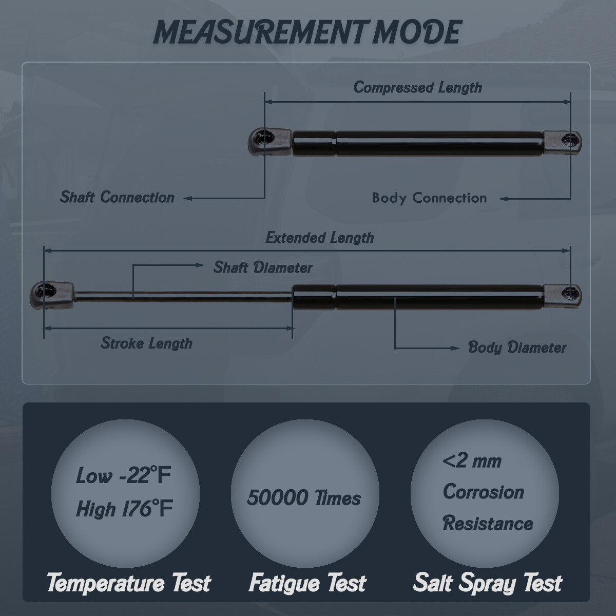 2Pcs Gate Liftgate Lift Supports Shocks Struts For 12-14 Chevrolet ...