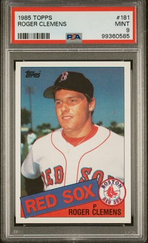1985 Topps Roger Clemens Rookie RC #181 PSA 9 Mint Boston Red Sox | eBay