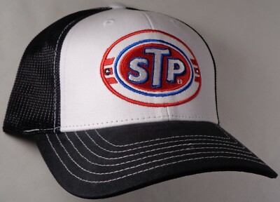 Hat Cap Licensed STP Black Mesh White CF | eBay