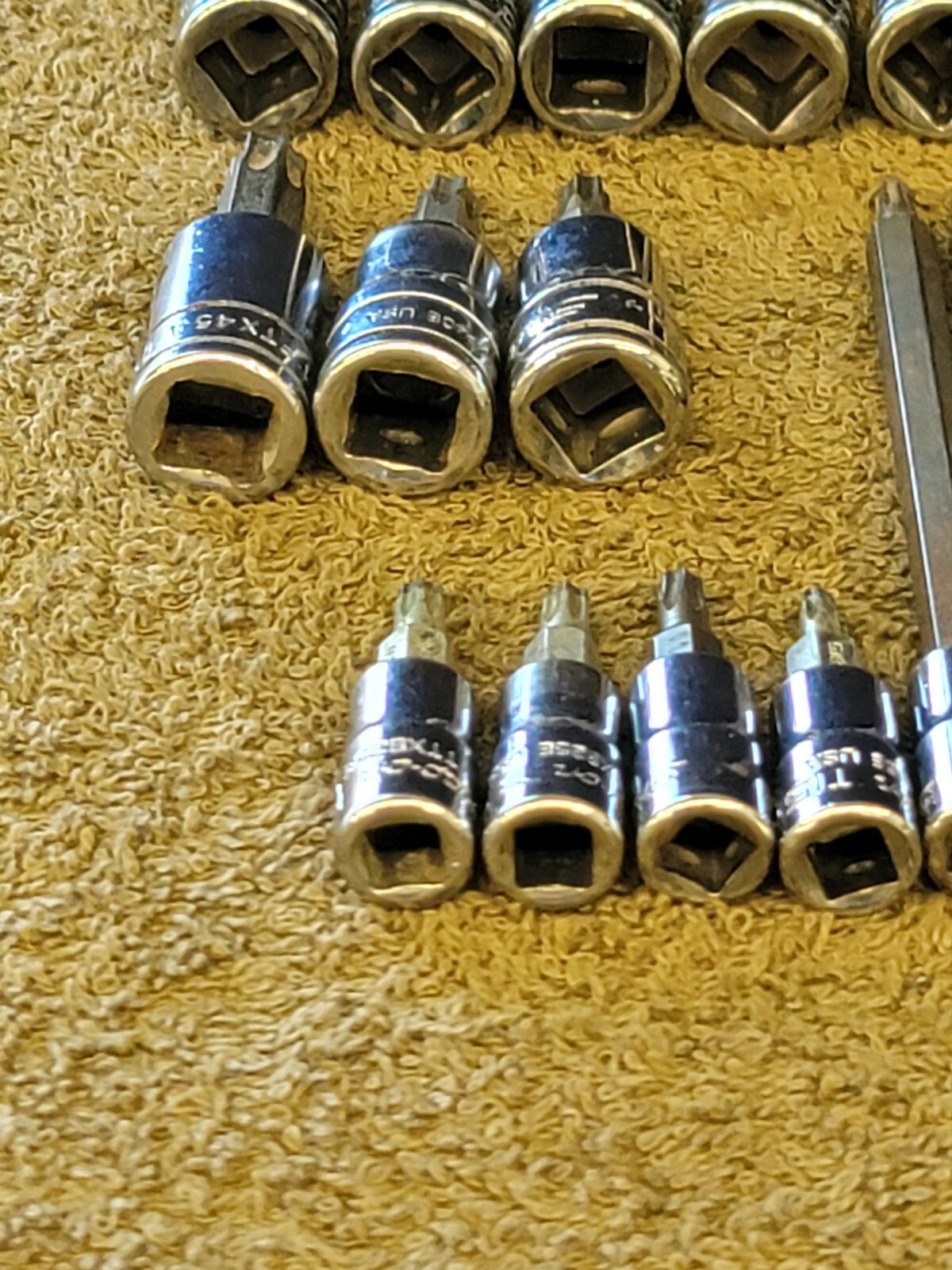 14 Snap-on FTXB TTXB TTXL 1/4" 3/8" Drive Star Torx Socket Bit Set T55W ...