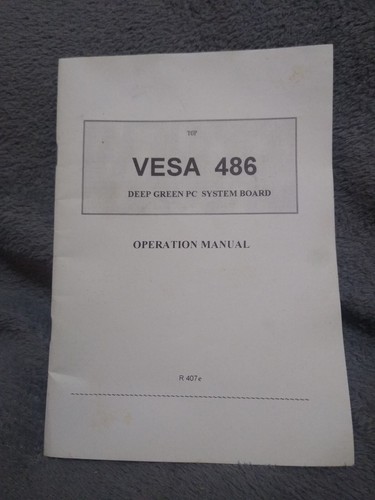Vesa 486 Deep Green PC System Board Operation Manual | eBay