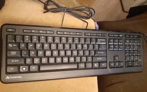 Gateway PS2 KEYBOARD KB-0817 WIRED US English Multimedia Desktop Black ...