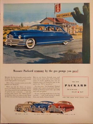 1948 Vintage Packard automobile print ad. Beautiful Colors, unique art ...