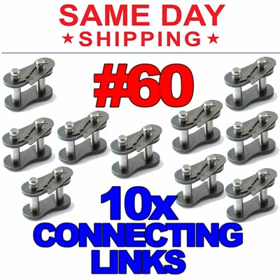 (10) #60 Roller Chain Connecting Links | eBay