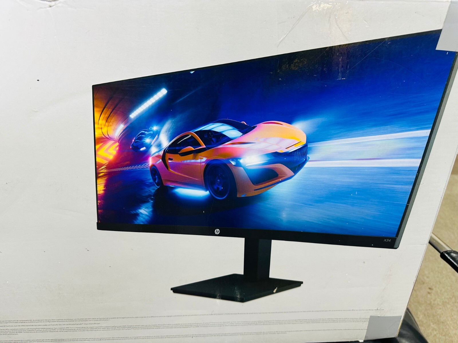 NEW 2V7W4AA HP X34, 34" 2K UWQHD 3440 x 1440) 165Hz UW Screen Gaming ...