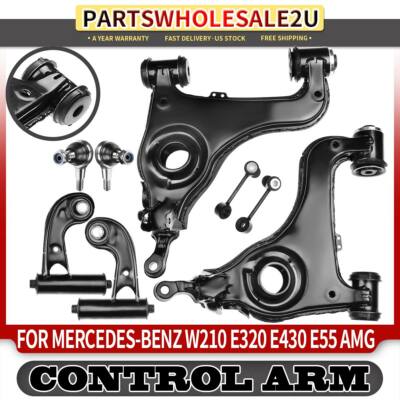 8x Front Upper Lower Control Arms for Mercedes-Benz W210 E300 E320 E55 ...