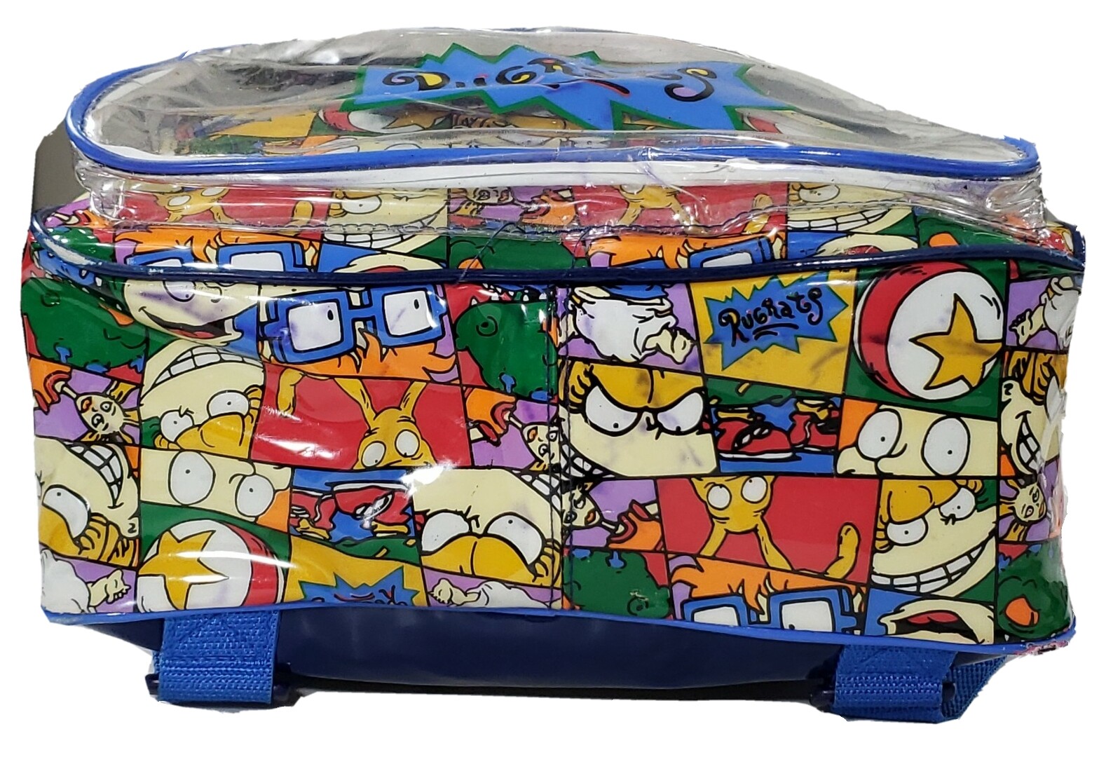 VINTAGE 90's Nickelodeon RUGRATS Blue Vinyl Backpack … - Gem
