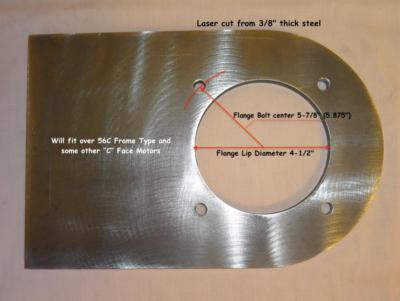Electric Motor Mounting Plate. Fits C-Face Type Motors (56C etc) | eBay