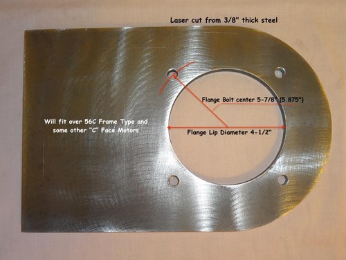 Electric Motor Mounting Plate. Fits C-Face Type Motors (56C etc) | eBay