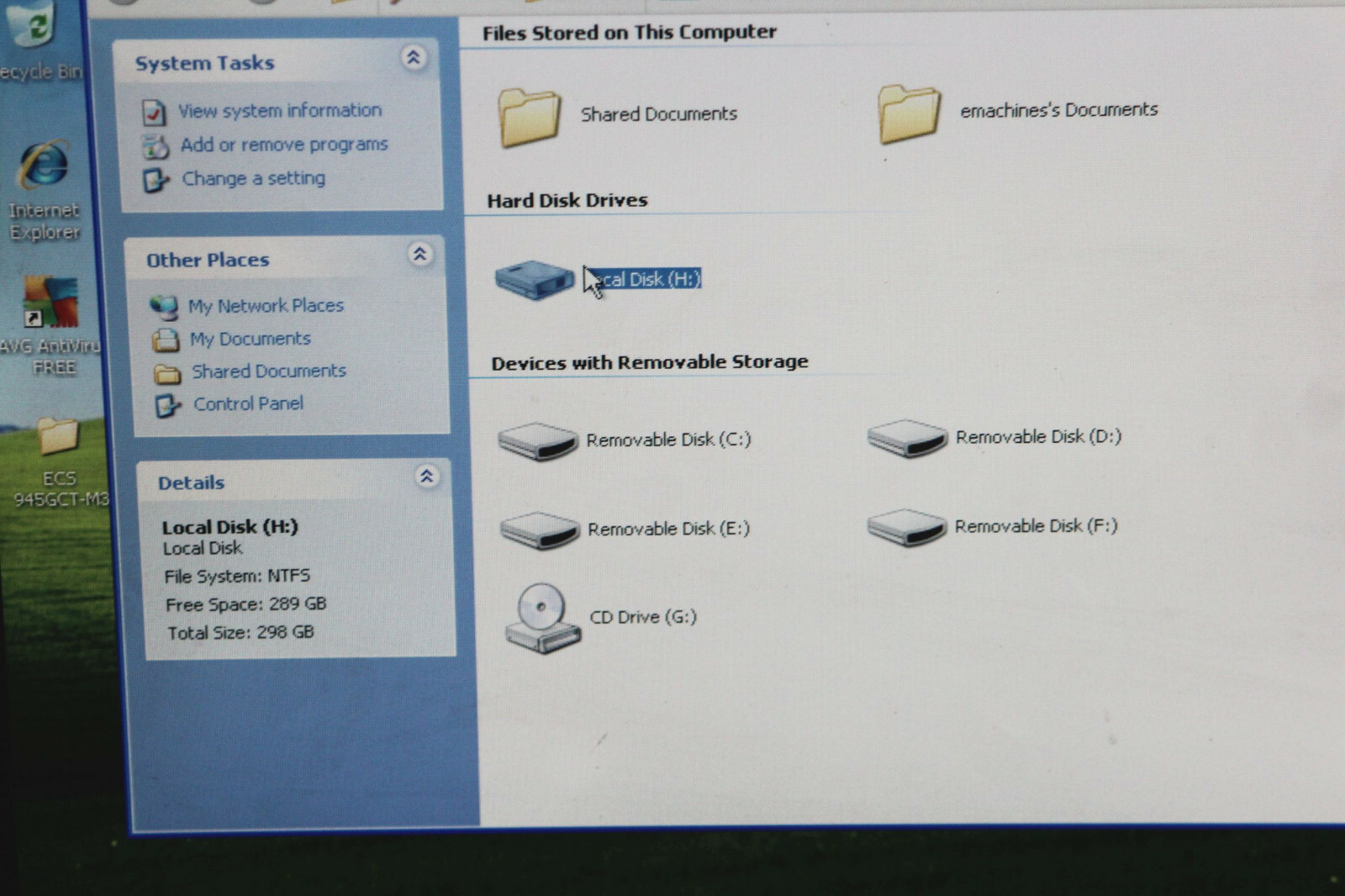 Vintage eMachines W3653 Intel Dual Core 1.6ghz 320gb - Windows XP ...