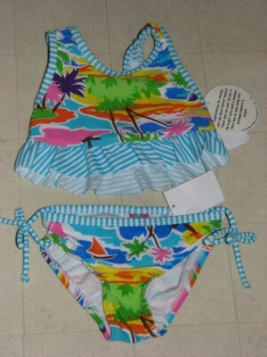 2Pc Beach Native Floral Swimsuit For Girls Multicolor Sz 3T - NWT $32 ...