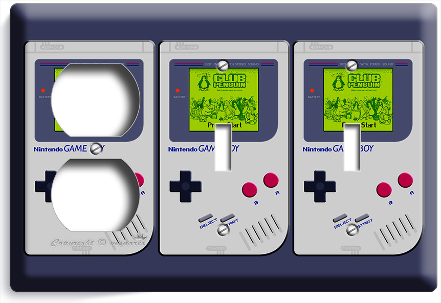 VIDEO GAME BOY CONSOLE CLASSIC NINTENDO LIGHT SWITCH PLATE OUTLET ROOM ...