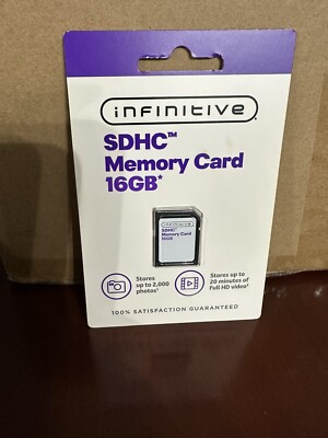 Infinitive 16GB Memory Card SDHC High Performance Photo Digital Camera ...
