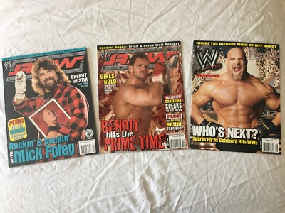 WWE Raw Magazines March 2004 , April 2004, & The WWE Magazine May 2003 ...