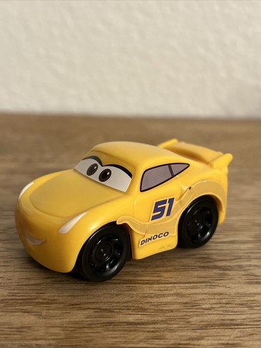 DISNEY PIXAR CARS DINCO YELLOW TOY CAR MCDONALDS HAPPY MEAL PLASTIC TOY ...