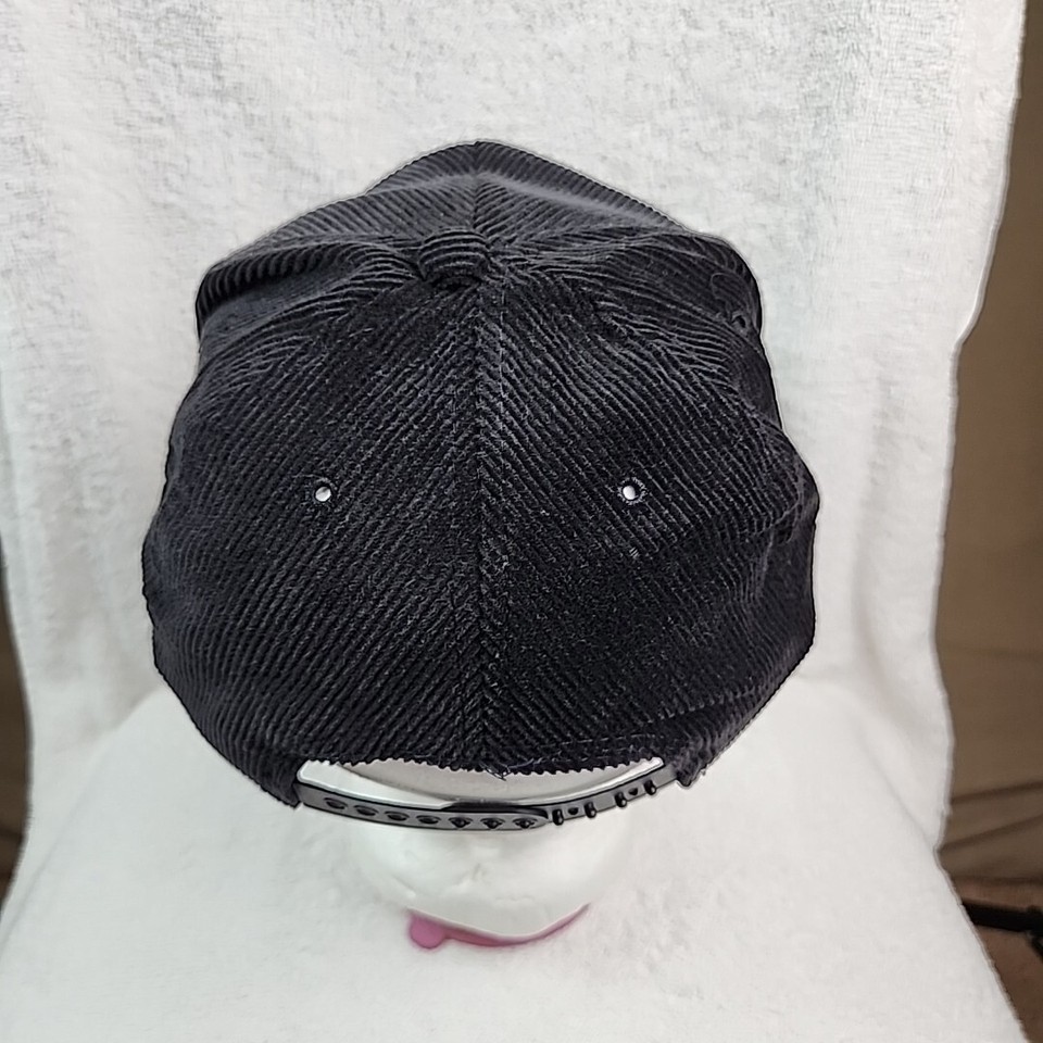 Vintage Batman DC Comics Hat Cap Black Corduroy Snapback Bat Patch Logo ...