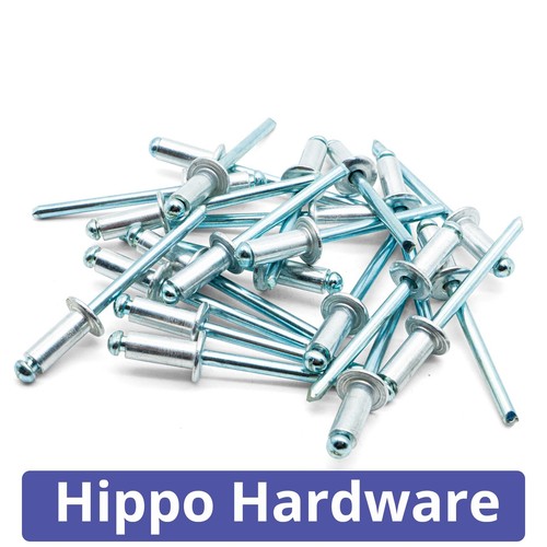 4.8mm 5mm 6mm 6.4mm Aluminium Steel Pop Rivets Dome Head Open End Blind ...