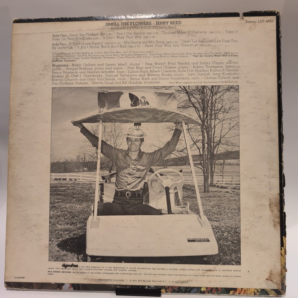 JERRY REED:Smell The Flowers RCA LSP-4660 LP 1972 G+/G+ | eBay