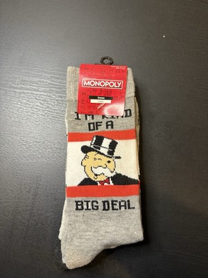 Hasbro Gaming Monopoly Guy Big Deal Crew Socks Set 2 Pairs Size 6-1/2 ...