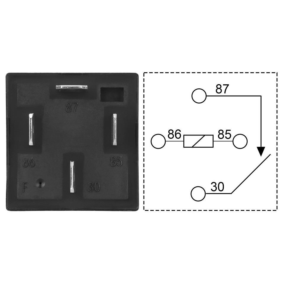 2 Pack JD1912 Car Relay, 12V 80A, 4 Pin SPST, Automotive Switches and ...