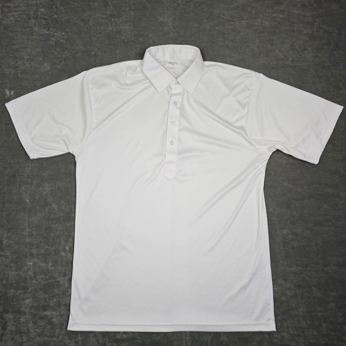 Collars & Co Polo Shirt Mens Large White Dress Collar Performance Golf ...