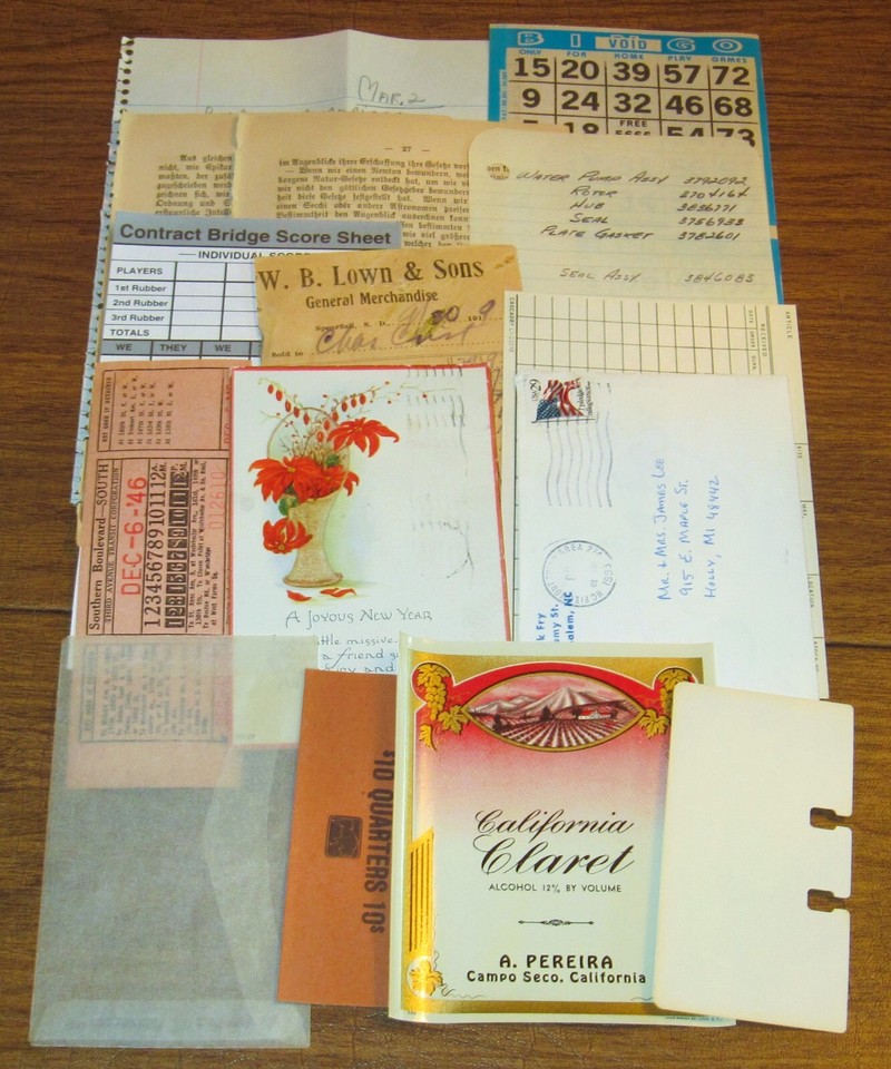 VINTAGE AUTHENTIC EPHEMERA PAPER LOT JUNK JOURNALS, SCRAPBOOK, MIXED ...