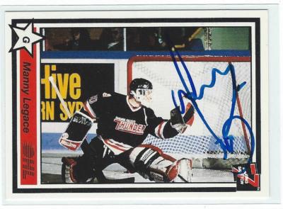 Manny Legace Signed 1990/91 7th Inning Sketch Card #263 | eBay