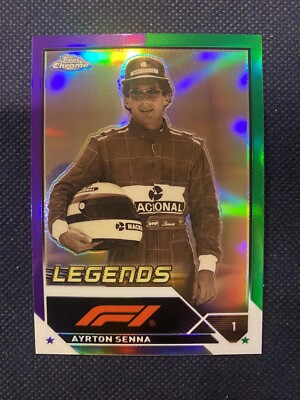 Ayrton Senna 2023 Topps Chrome F1 Formula 1 Purple Green Refractor ...