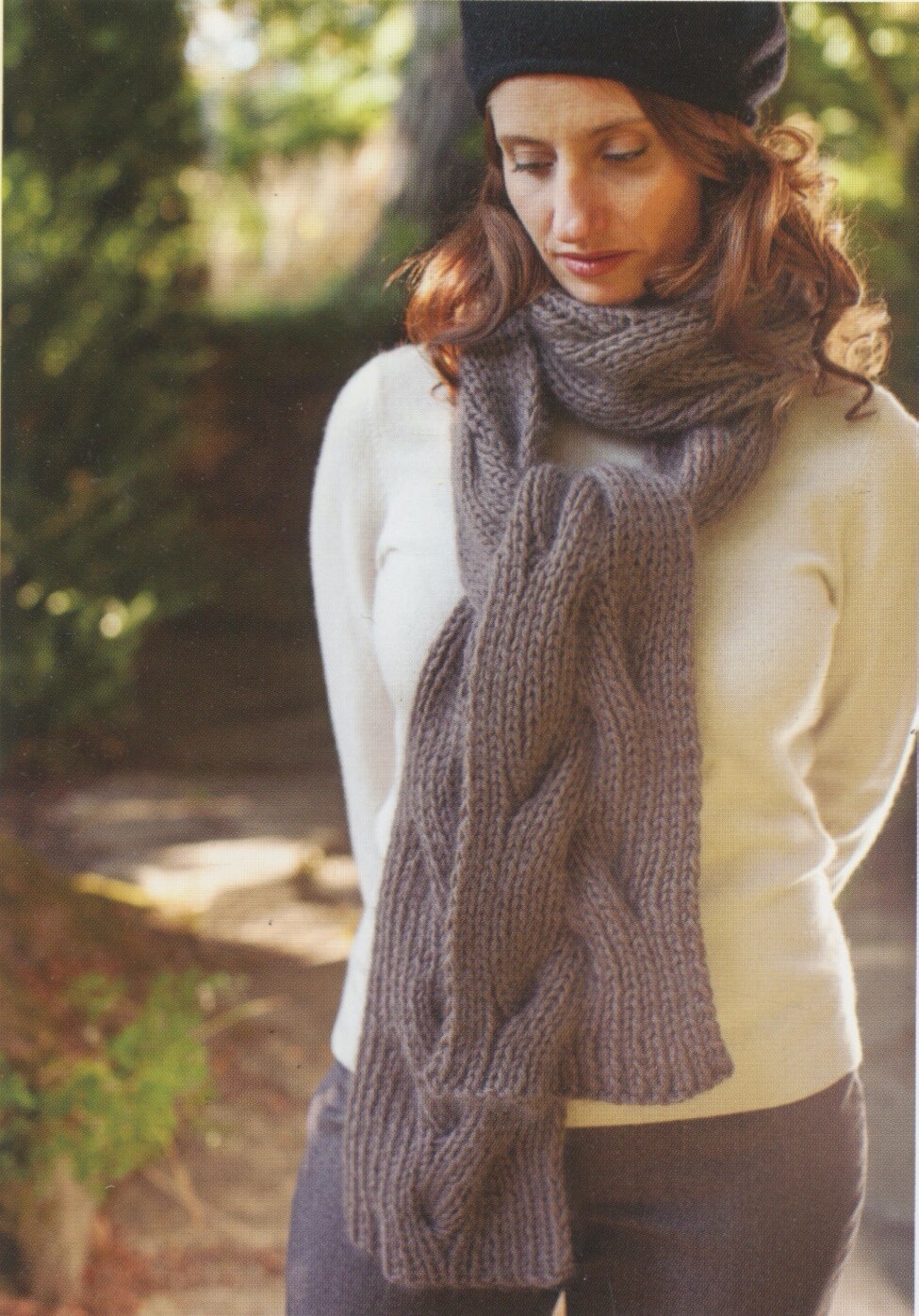 Churchmouse Classics Knitting Pattern - Reversible Cable Neck Wrap ...