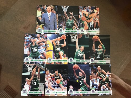 1993-94 Hoops Basketball Team Set MINT💎 11 Card Set Milwaukee Bucks ...