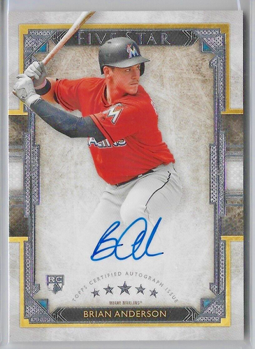2018 Topps Five Star Autographs — Brian Anderson, Miami Marlins ...