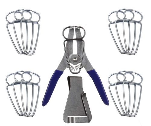 Collins Spring Loaded Pliers with 13 Miter Clamps and Clamp Clip Holder ...