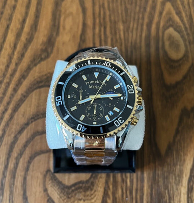 BRAND NEW MEN`S Primetimes Mariner Wrist Watch Black GOLD | eBay UK