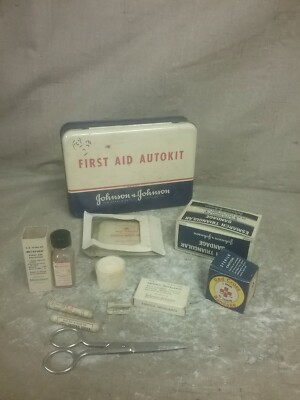 Vintage 1942 Johnson & Johnson First Aid Autokit With Partial Supplies ...