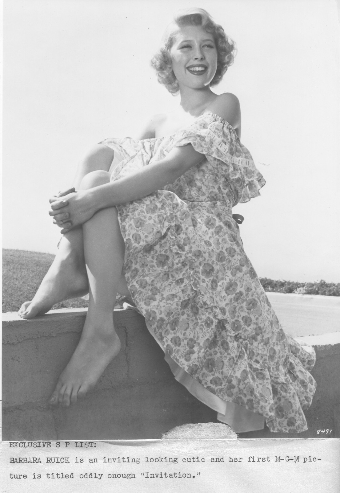 BARBARA RUICK original 1952 posed MGM studio publicity still photo b/w ...