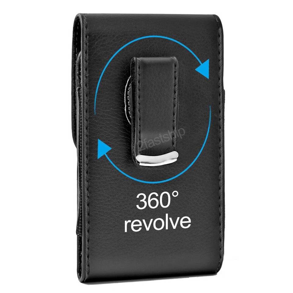 IPHONE 16 PRO PLUS 16E LEATHER & NYLON RUGGED POUCH CASE BELT CLIP ...