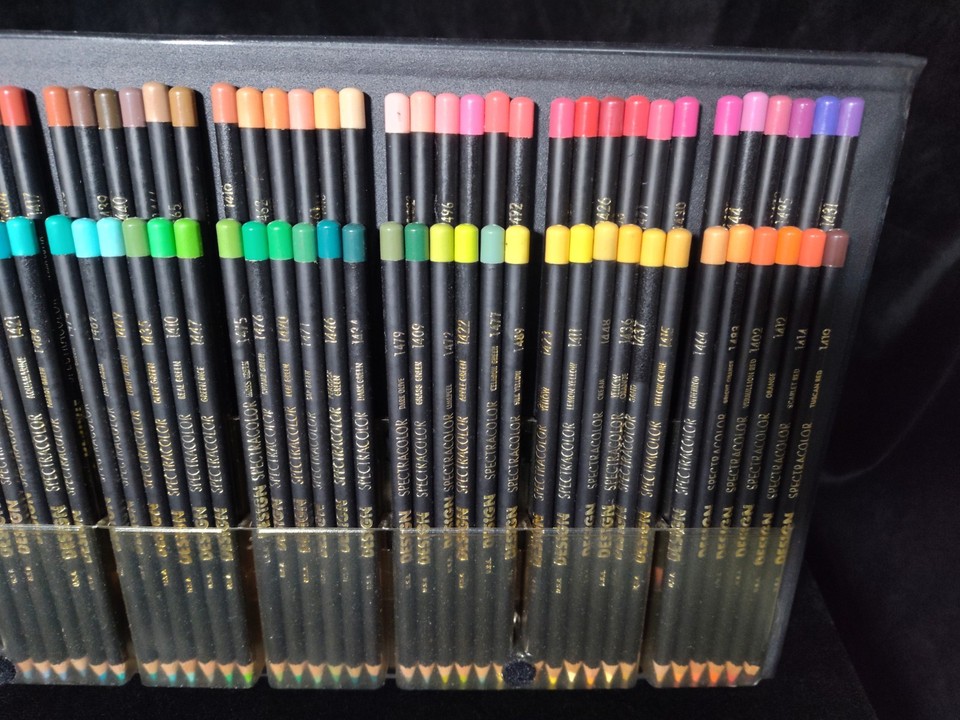 Rare 96 Piece Design Spectracolor Colored Pencil Set Unused Vintage ...